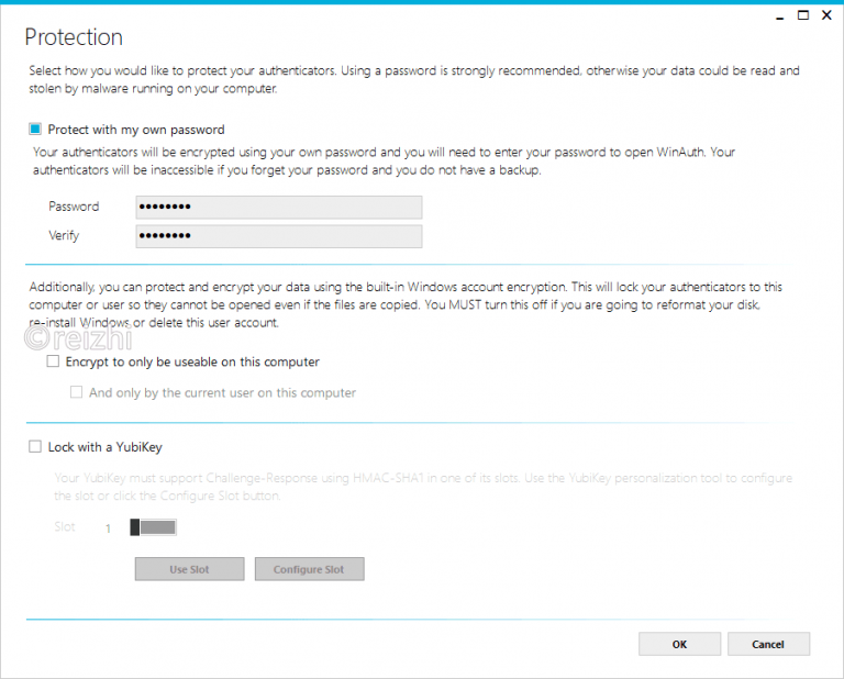 WinAuth 在Windows上运行的2FA双因素认证器 | reizhi