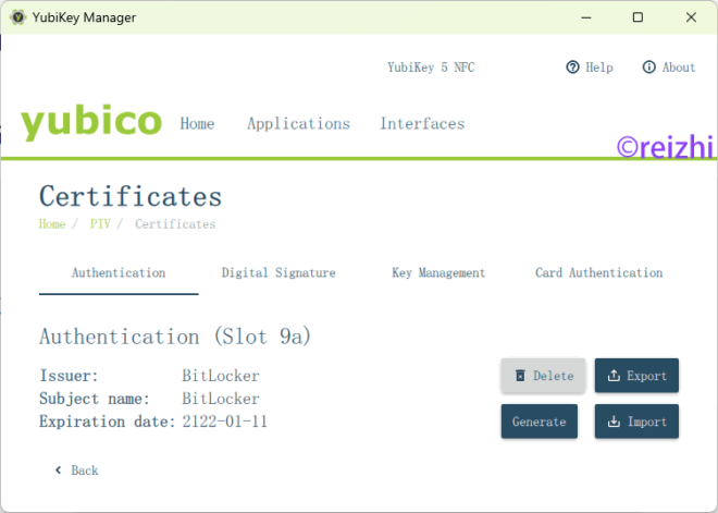 YubiKey 怎么玩：绑定 BitLocker | reizhi